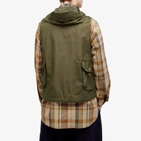 Engineered Garments Field Vest - Olive Nylon Micro Ripstop - 40